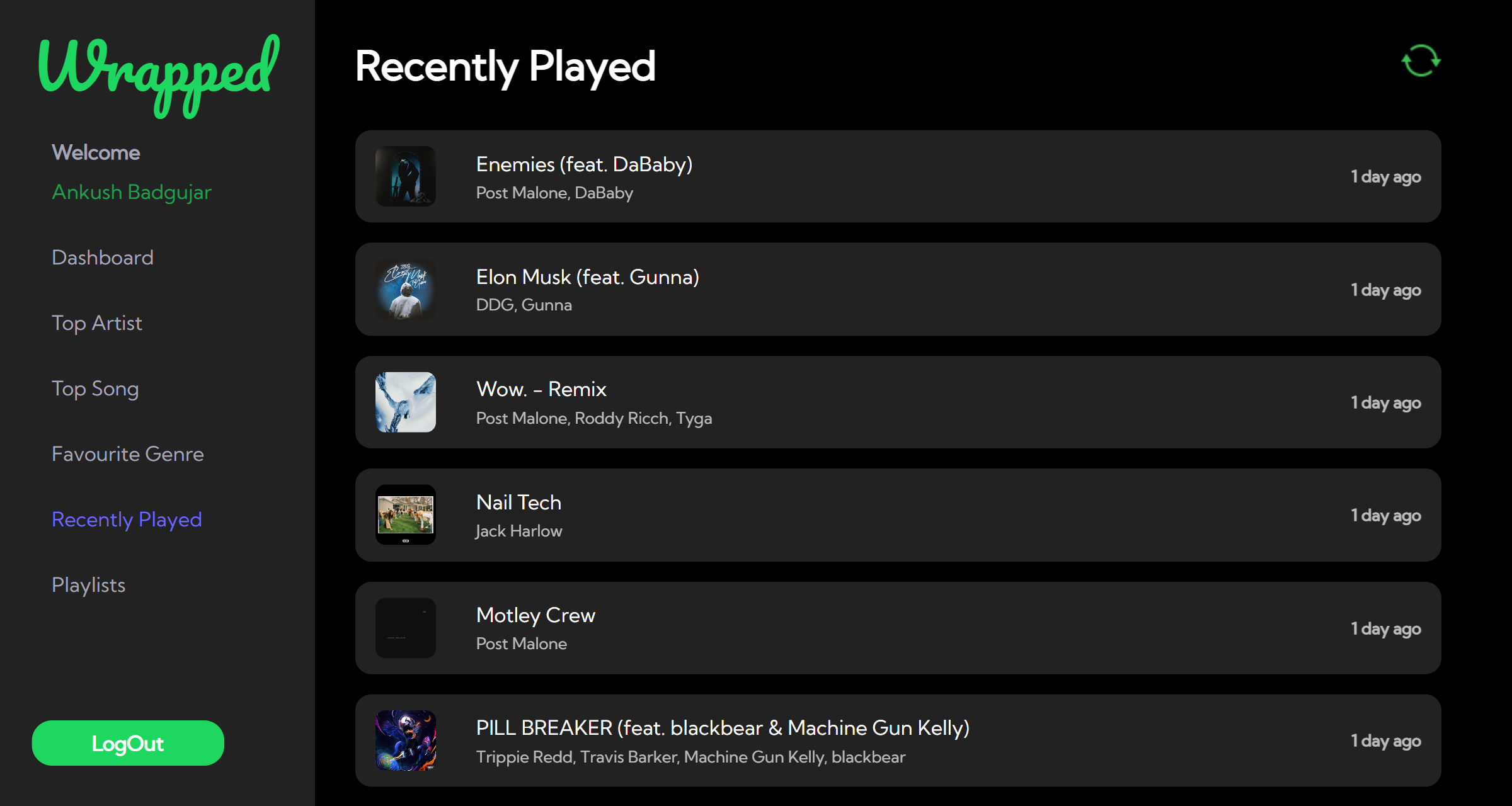 GitHub - badgujarankush/spotifyWrapped-backend: Spotify Wrapped WebApp ...