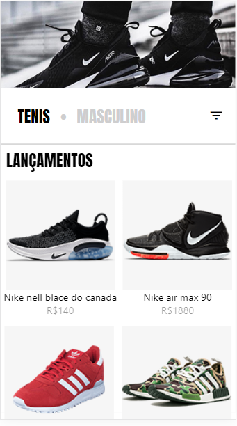 GitHub - JonatasSilva01/React-Native-Android-Tenis: Fiz um frontend com React Native de uma loja ...