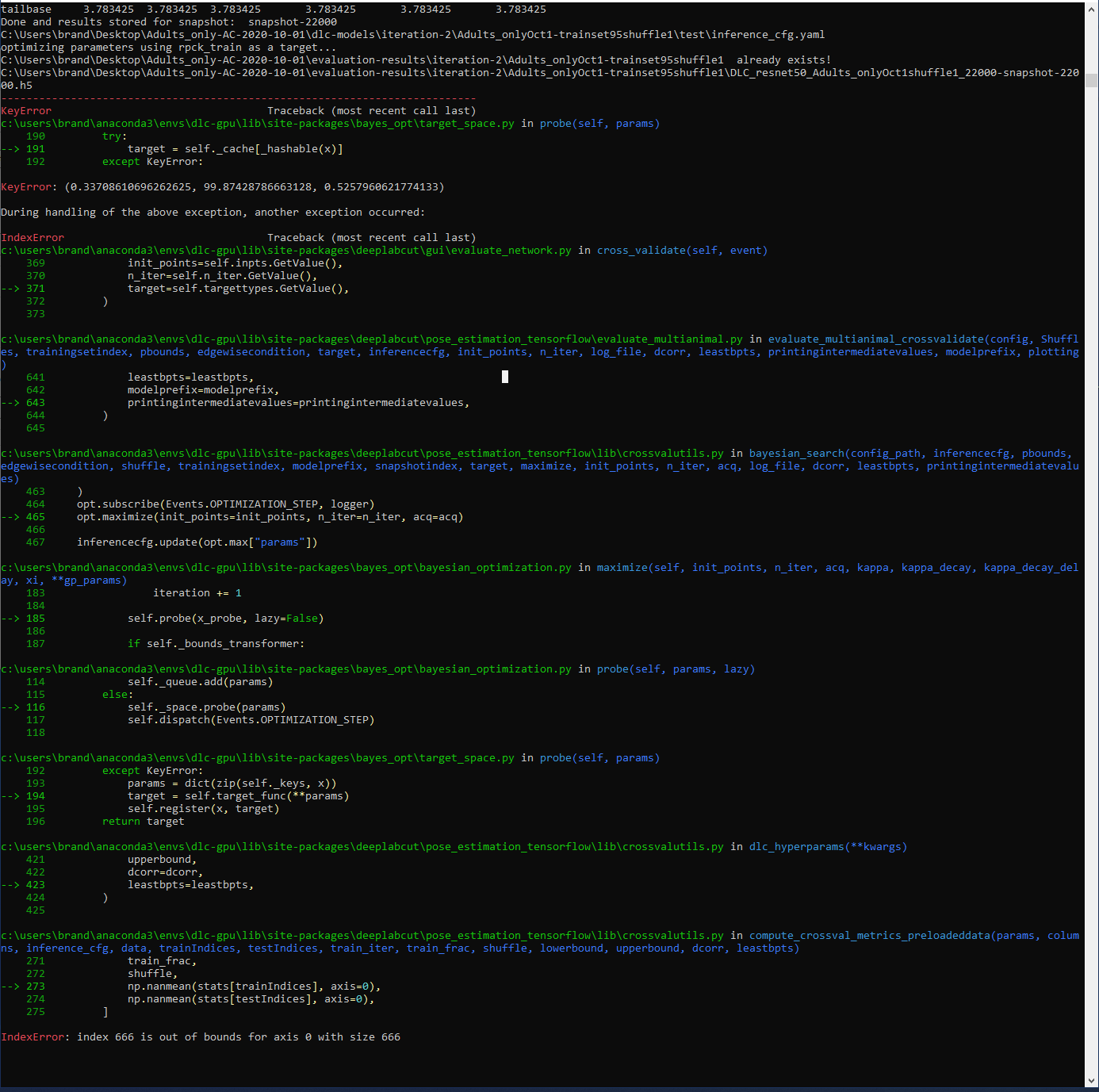 X-validate index error · Issue #989 · DeepLabCut/DeepLabCut · GitHub X-validate index error · Issue #989 · DeepLabCut/DeepLabCut · GitHub