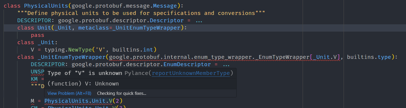 Unknown Type On Mypy Type Stubs On Version 11335 · Issue 6447 · Microsoftpyright · Github