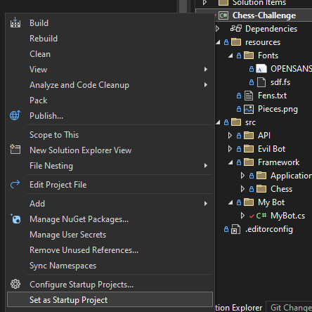 Sln not showing any .cs files. · Issue #27 · SebLague/Chess-Challenge · GitHub