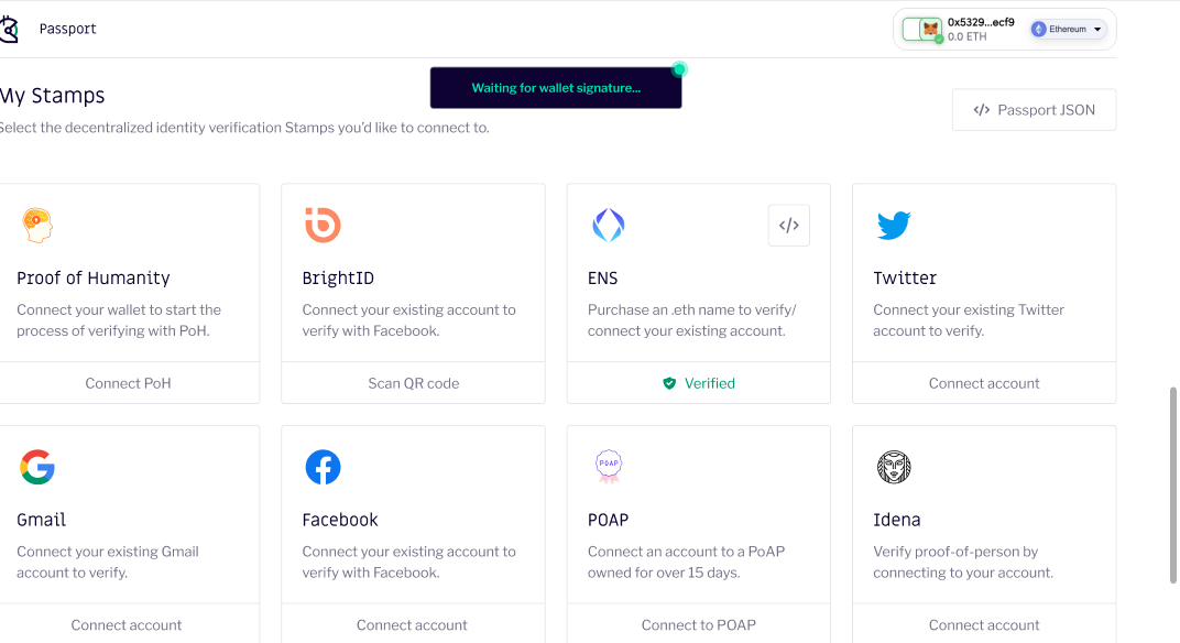 🎨 [UI CHORE] Add ping indicator on "Waiting for wallet signature" message on passport · Issue ...