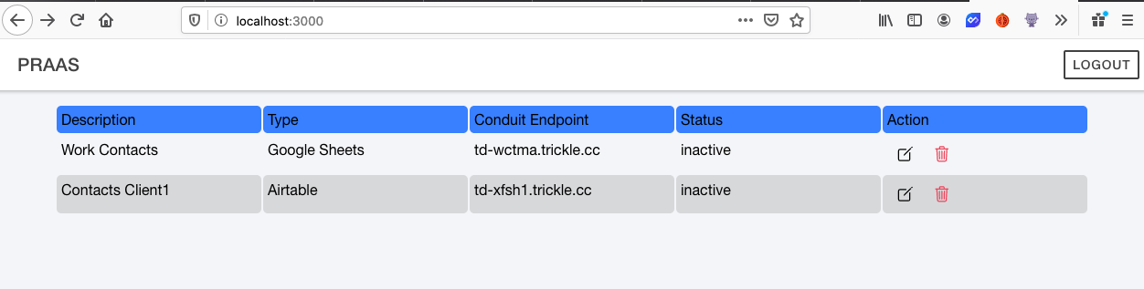 List Conduit needs to display curi · Issue #73 · million-views/praas · GitHub