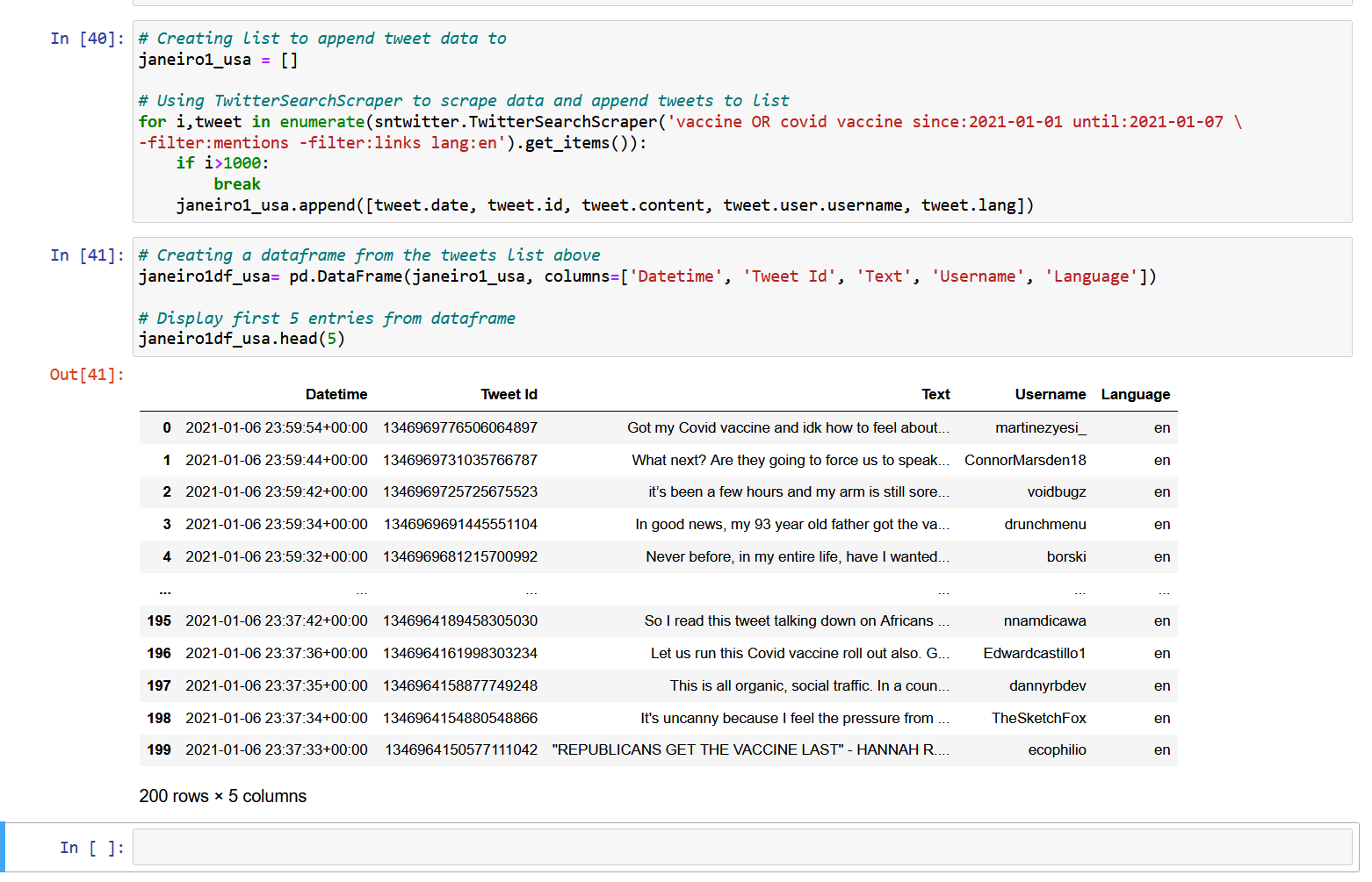 Scraping tweets only from USA · Issue #460 · JustAnotherArchivist/snscrape · GitHub