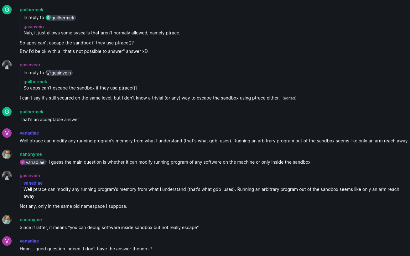 Inform Flatpak users that some components/programs may fail to install due to missing `--allow ...