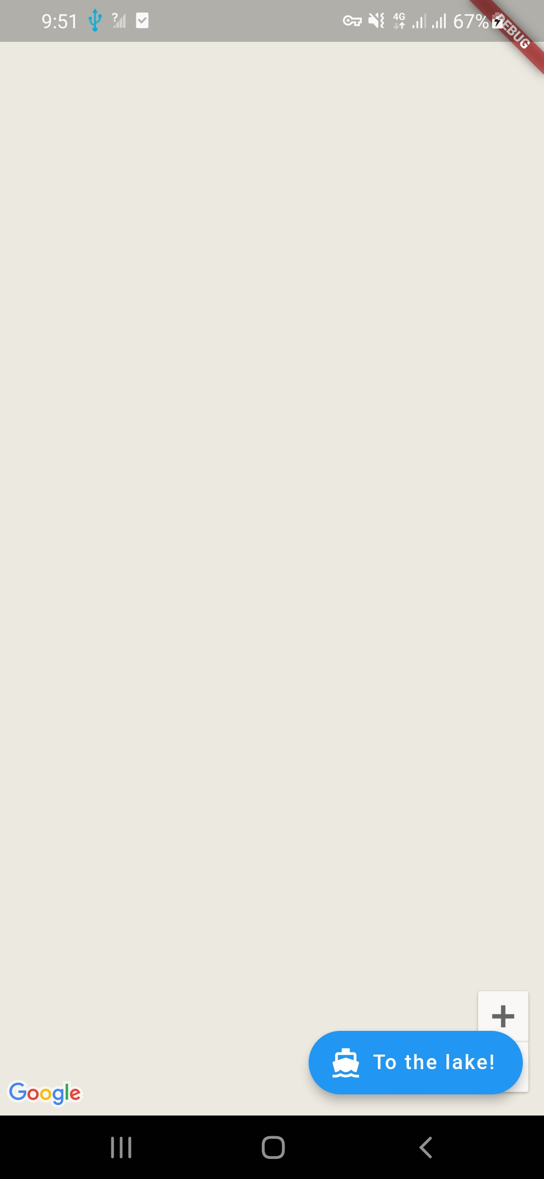 Google Maps is showing blank background and google logo with zoom ...