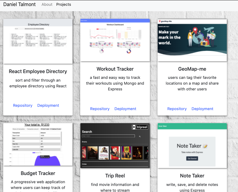 GitHub - dantalmont/react-portfolio