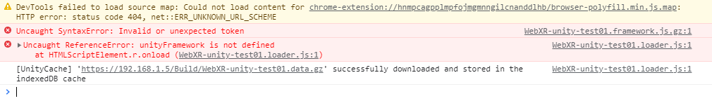 Error while running build · Issue #1 · allinreality/CarController-WebAR-UnityProject · GitHub