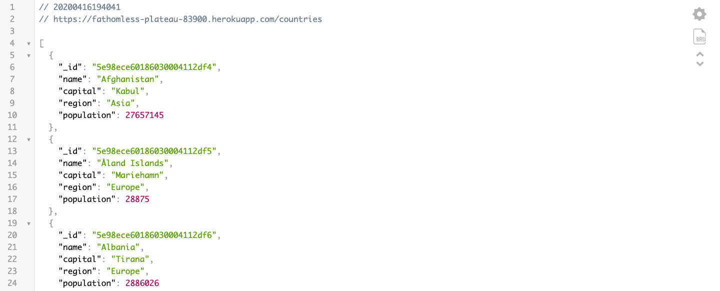 GitHub - torreythomas/countriesAPI: This is a restFUL API crafted with mongoDB, Express, and Node.