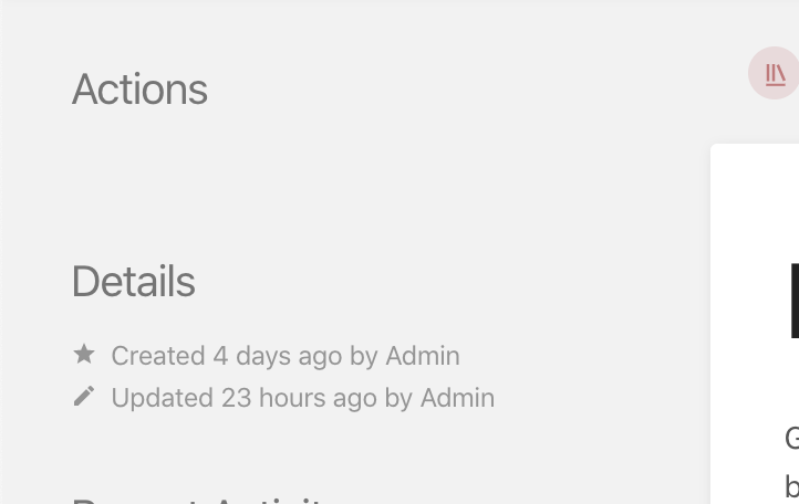 Empty options under Actions · Issue #2007 · BookStackApp/BookStack · GitHub