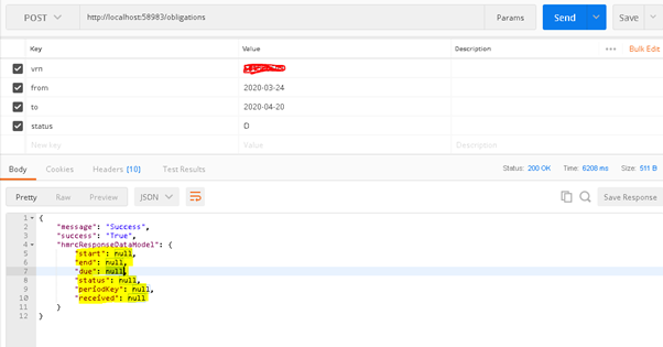 VAT(MTD) - Obligations issue - POSTMAN giving null response · Issue #735 · hmrc/vat-api · GitHub