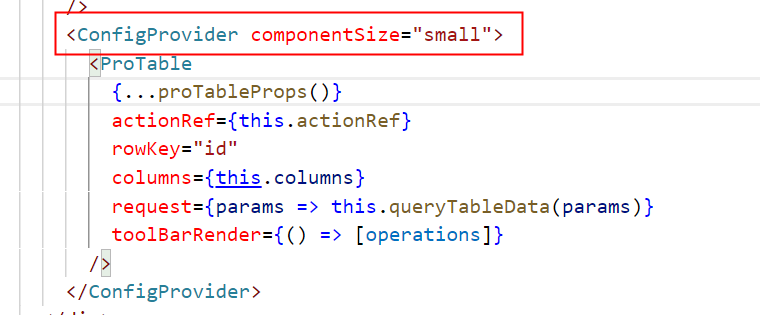 🐛[BUG] antd全局配置ConfigProvider中的componentSize="small"对pro-table的高级查询表单无效 ...