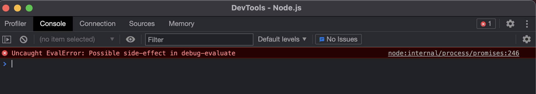 Uncaught Evalerror Possible Side Effect In Debug Evaluate When Doing