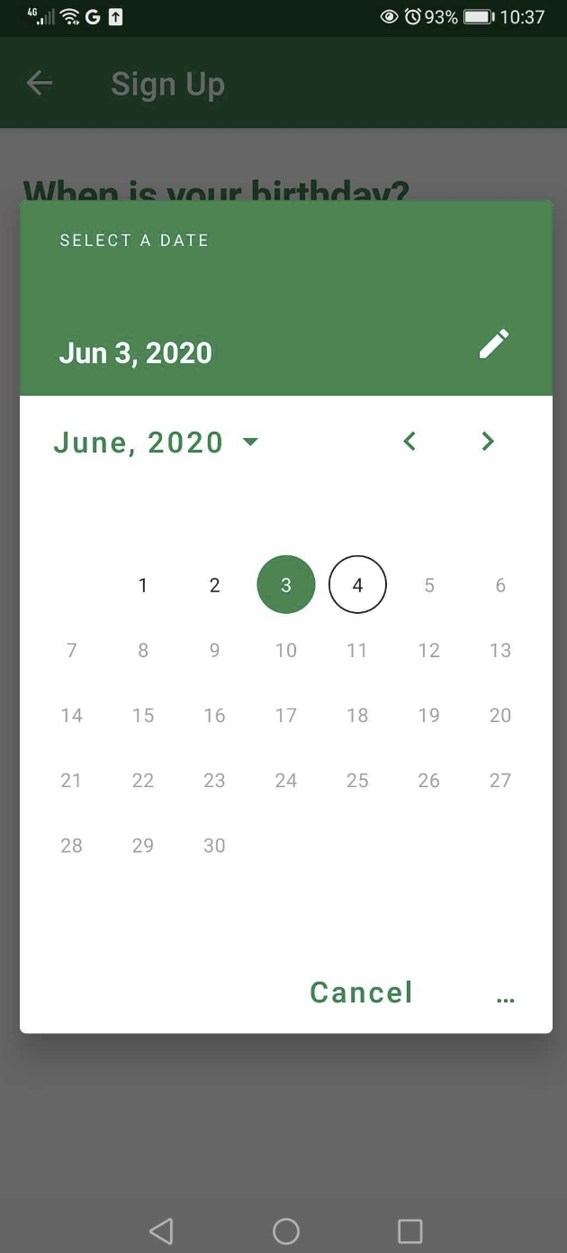 MaterialDatePicker OK button is not fully visible (3 dots) · Issue #1346 · material-components ...