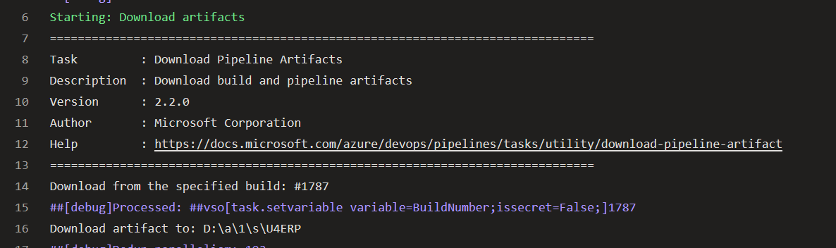 DownloadPipelineArtifact@2 does not sets output variable BuildNummer · Issue #12578 · microsoft ...