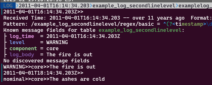 Custom log format: log-level is not mapped when the field is on the second line of a multi-line ...