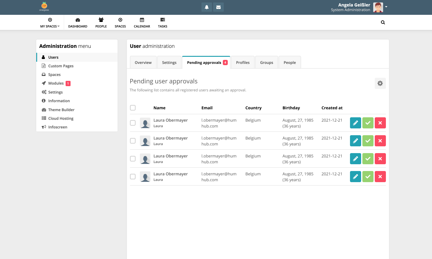 Pending approval page: add grouped actions and custom columns · Issue ...
