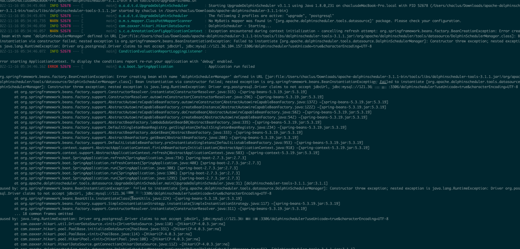 [bug] [dolphinscheduler Tools] Mysql Configurations Not Work For Tools · Issue 12914 · Apache