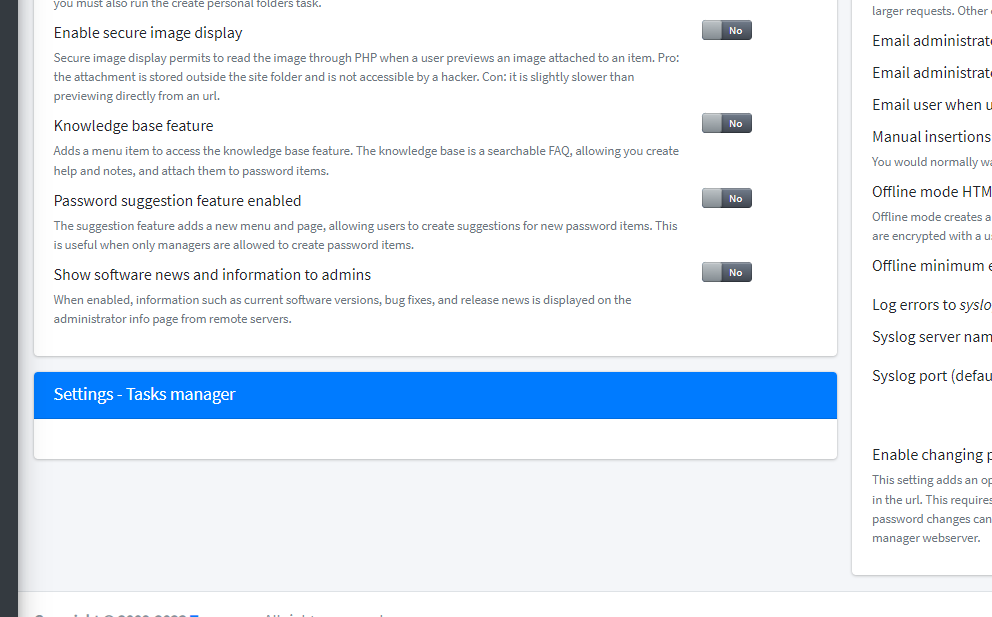 Missing Settings And User In 3 0 1 · Issue 3621 · Nilsteampassnet Teampass · Github