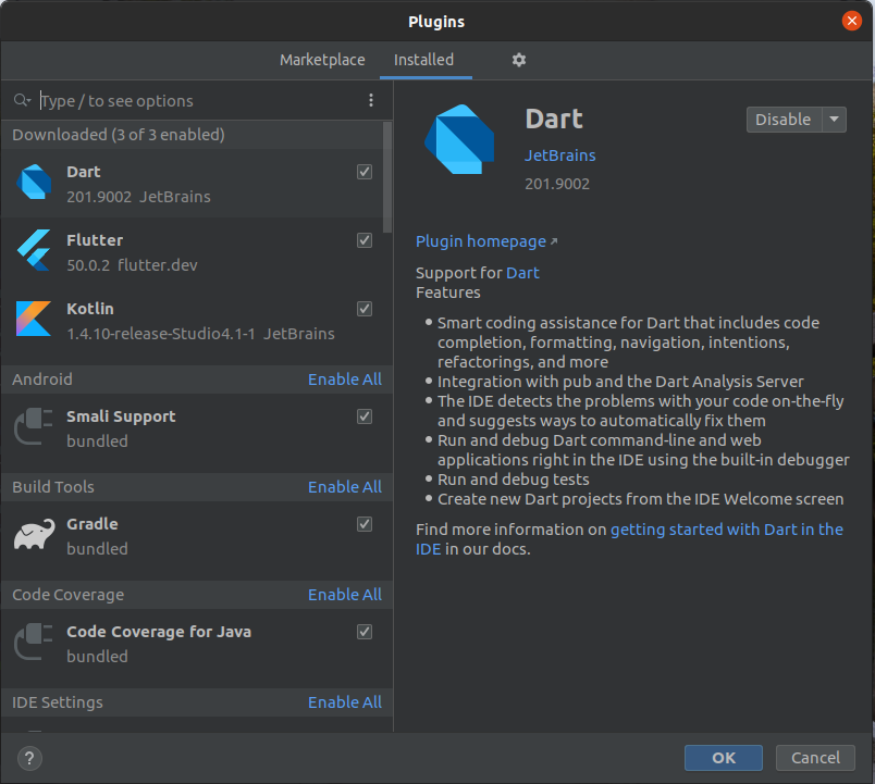 Android Studio Flutter Plugin Not Installed