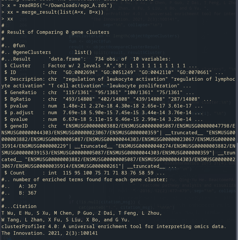 merge_result error · Issue #473 · YuLab-SMU/clusterProfiler · GitHub