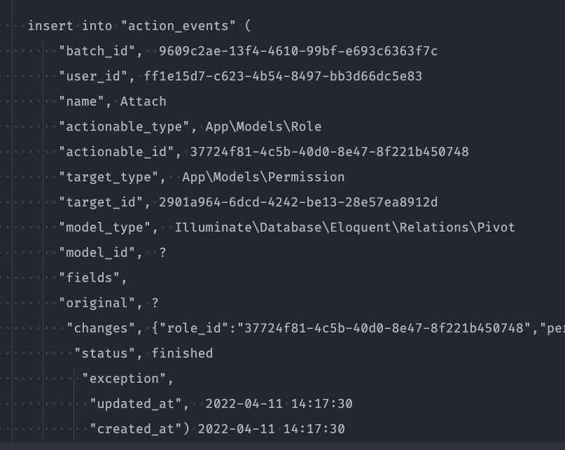 [4.x] Error on attaching Permission to Role (Pivot model_id null) · Issue #3946 · laravel/nova ...