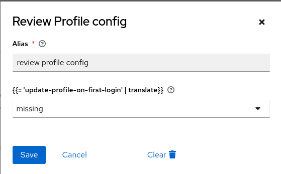 Label for "Review Profile config" modal is not displayed properly · Issue #17957 · keycloak ...