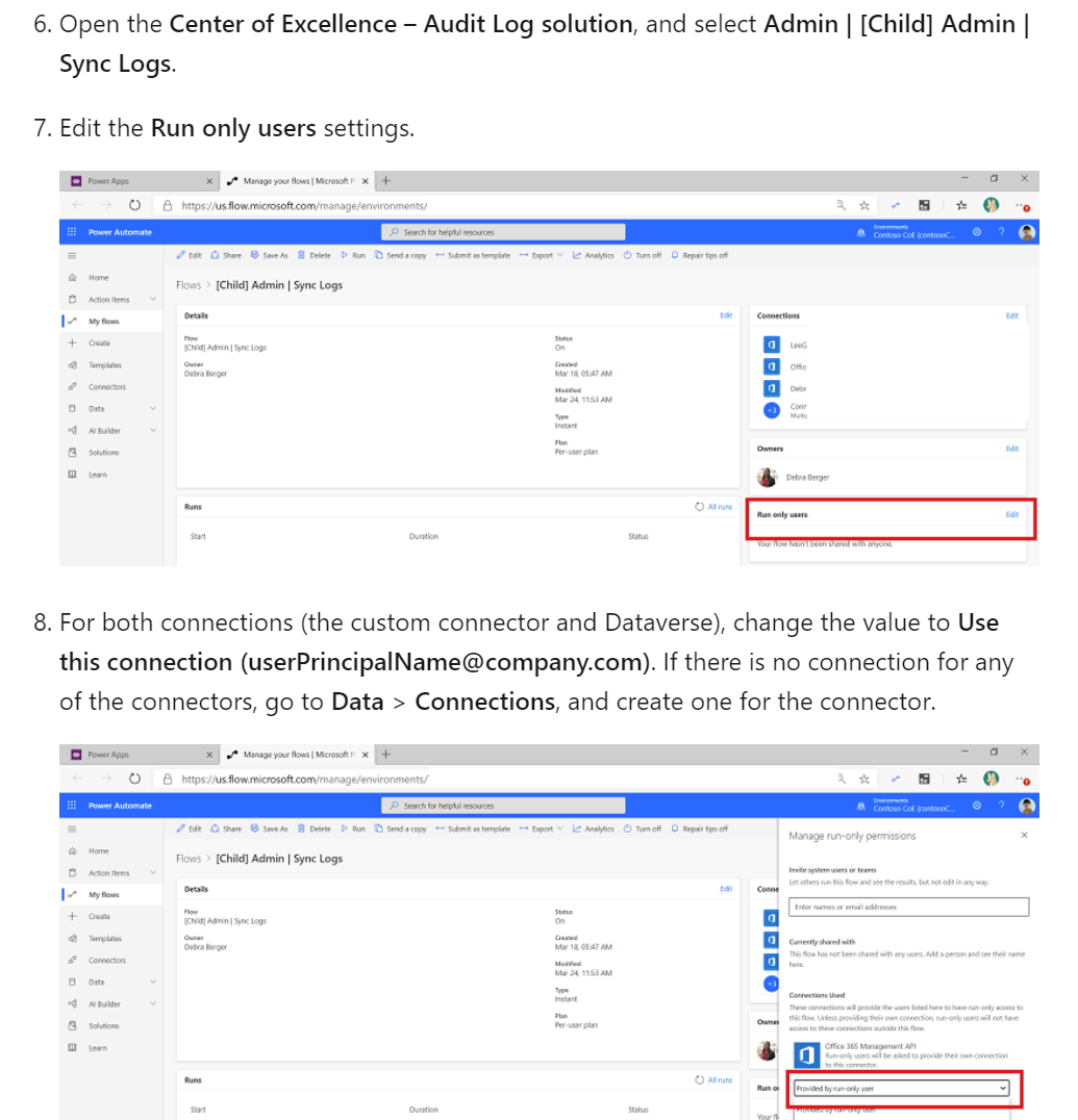 Not able to on the status of the audit log flow in COE Solution · Issue #793 · microsoft ...
