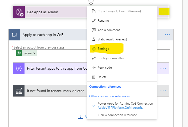 Product Bug: (Check Deleted)' which fails on step 'Get Apps as Admin ...