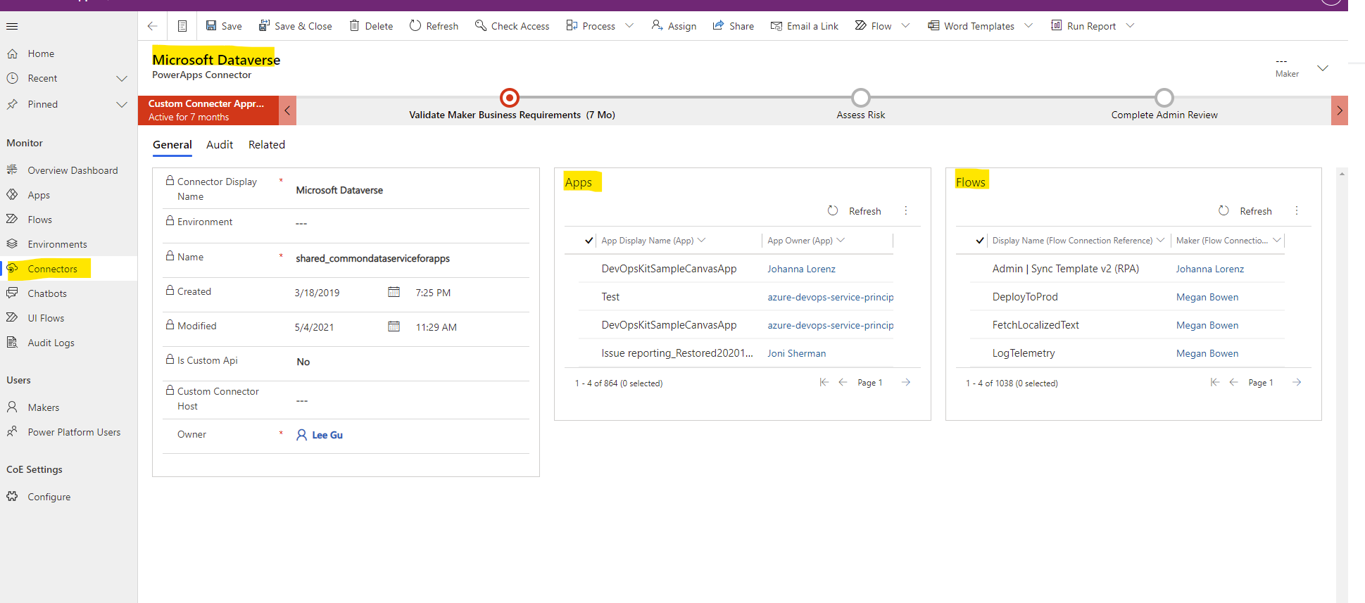 COE Starter Toolkit - Premium connectors not displaying for apps, only standard connectors ...