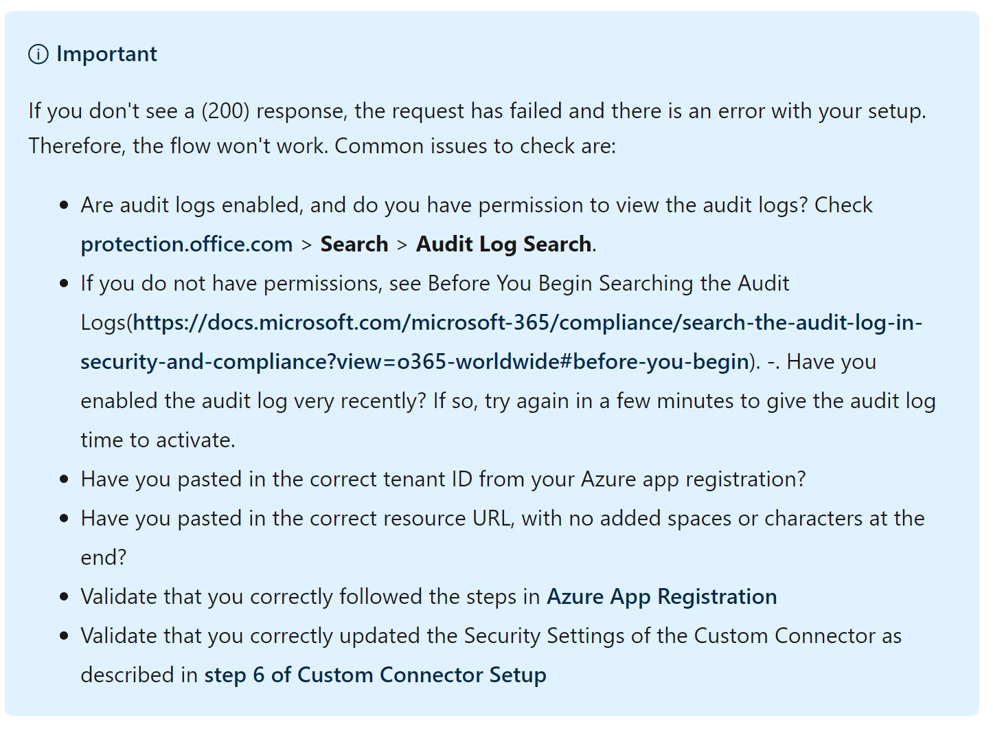 [BUG]: AF20023 error when setting up custom connector for audit log components · Issue #384 ...