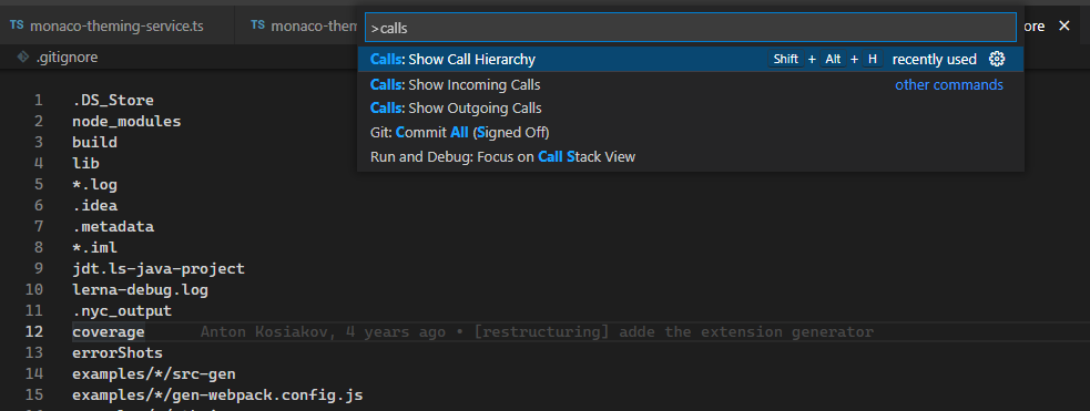 `calls Show Call Hierarchy` Command Is Incorrectly Enabled Executing It Throws An Error 1961