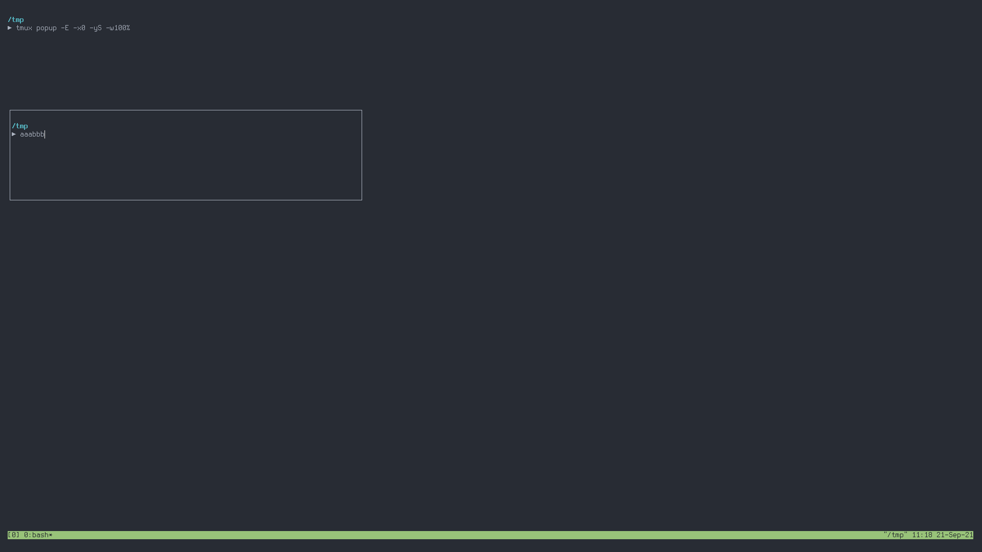 tmux doesn't always resize popups when the terminal window is resized ... tmux doesn't always resize popups when the terminal window is resized ...