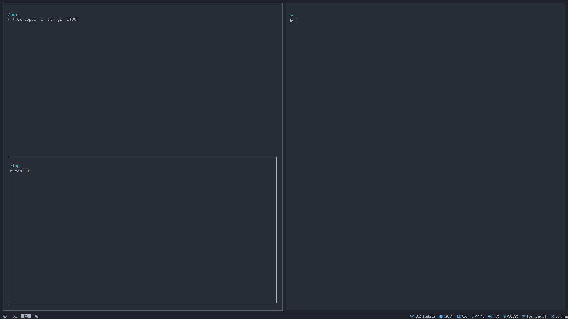 tmux doesn't always resize popups when the terminal window is resized ... tmux doesn't always resize popups when the terminal window is resized ...