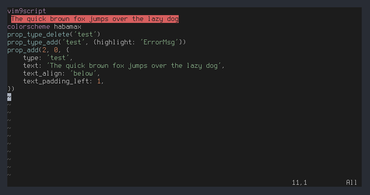 virtual text `below` cannot be placed below empty lines · Issue #11520 · vim/vim · GitHub