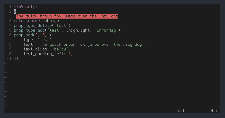virtual text `below` cannot be placed below empty lines · Issue #11520 · vim/vim · GitHub