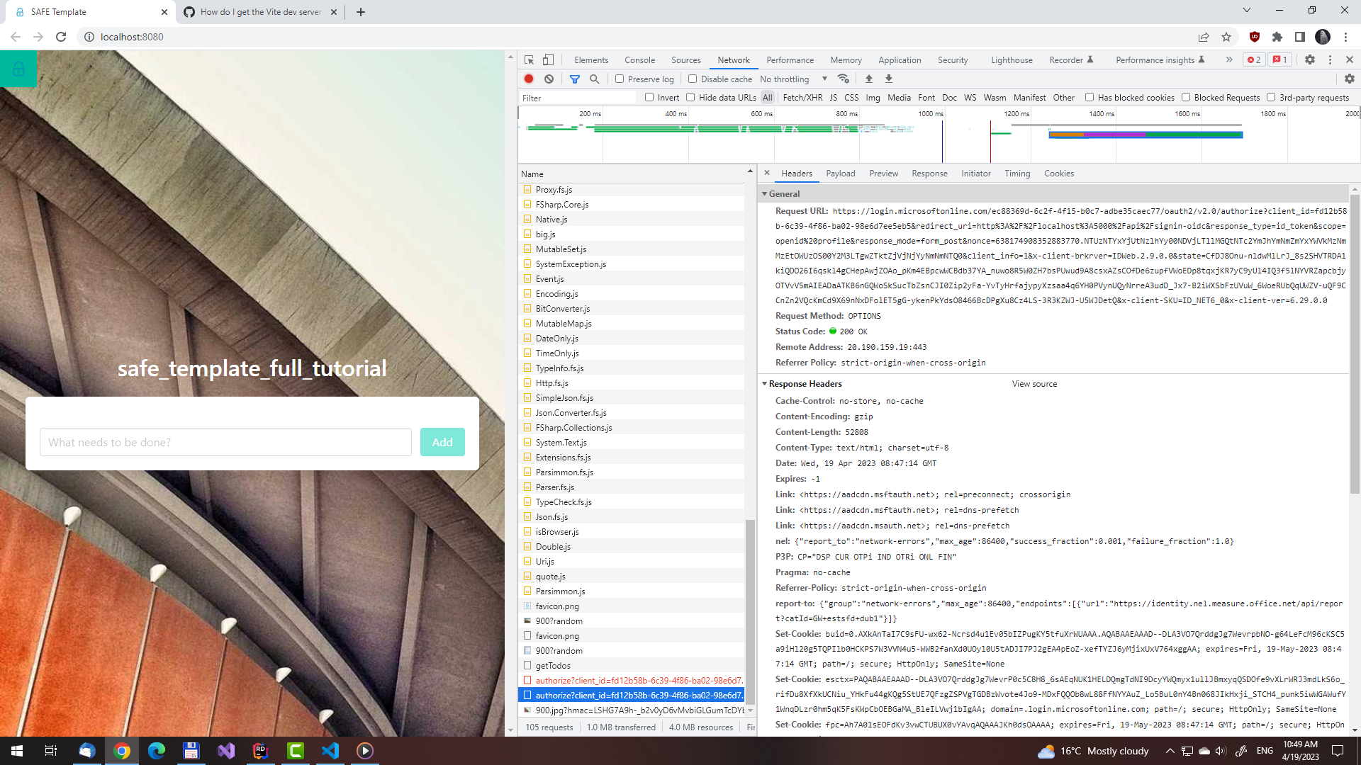 How Do I Get The Vite Dev Server To Work With The Azure Ad Authentication · Issue 47763 3347