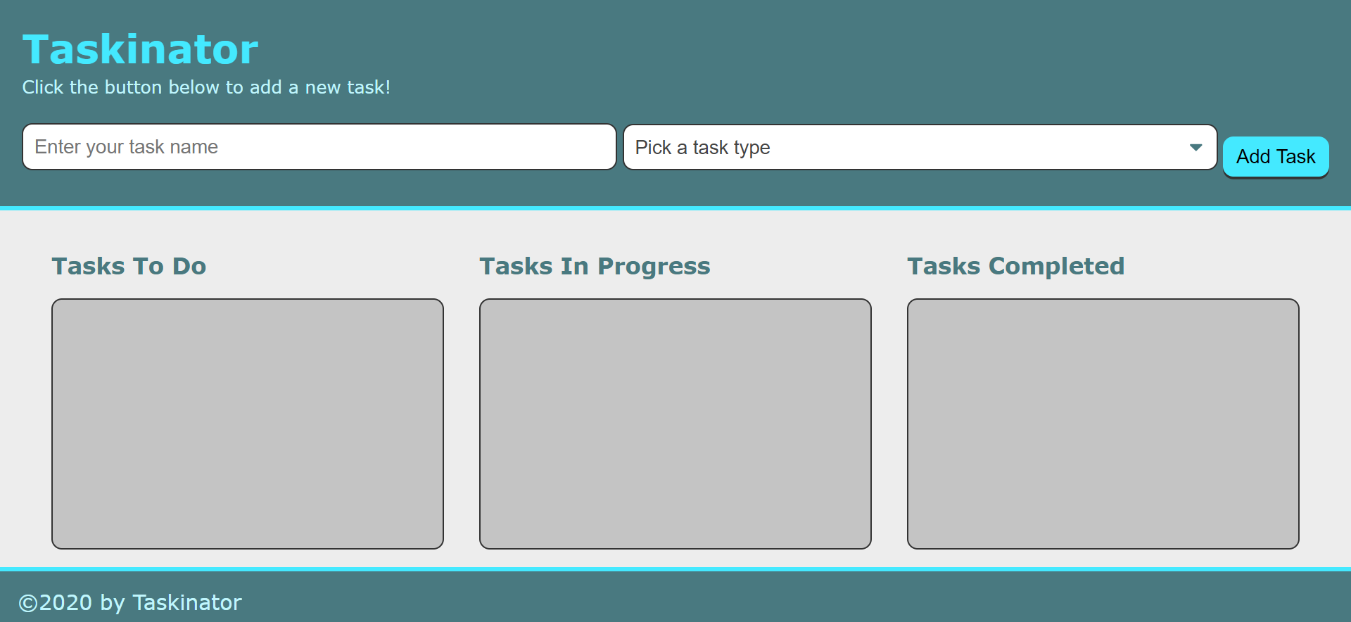 GitHub - vcaruso0923/Taskinator: A (simple) Kanban board application