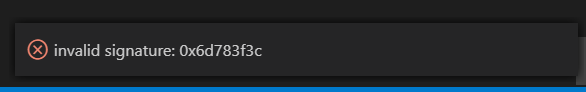 Got error "invalid signature: 0x6d783f3c" · Issue #223 · alibaba/serverless-vscode · GitHub