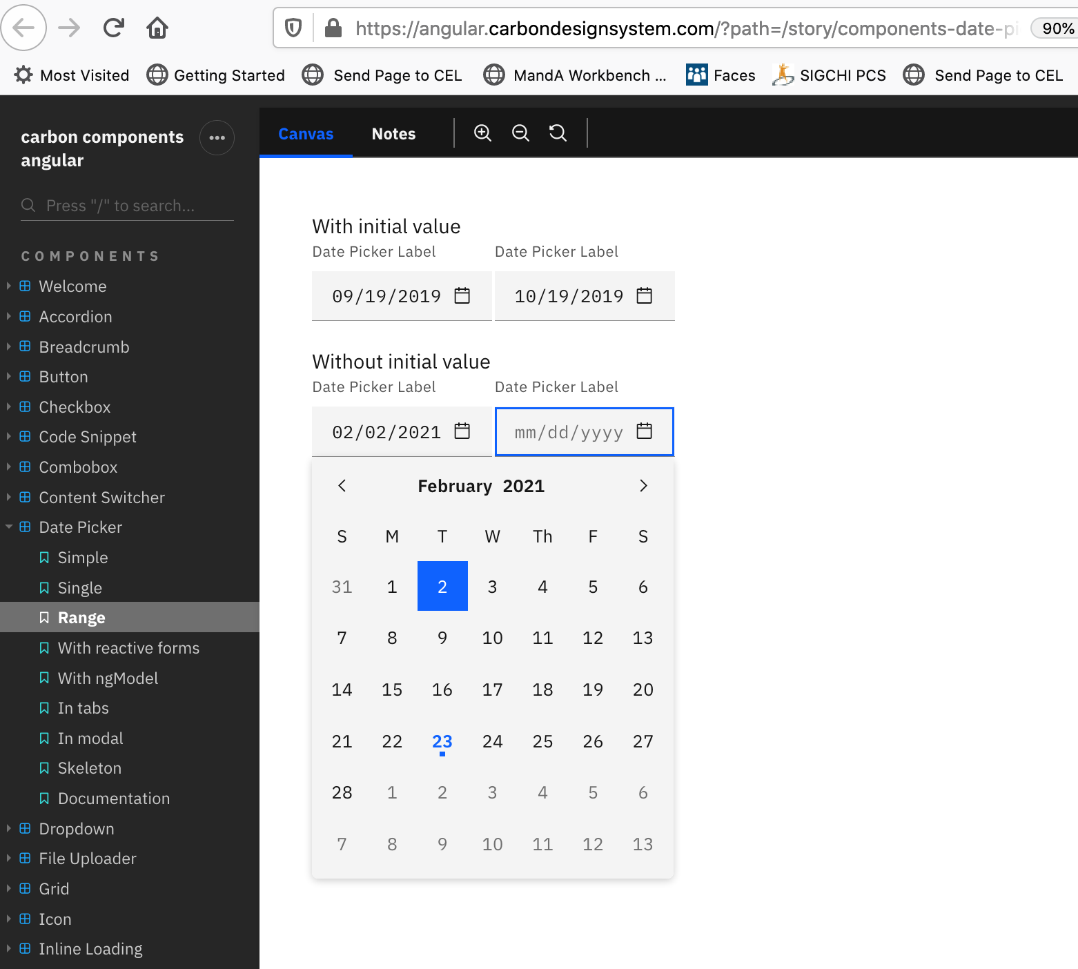 Carbon date picker problem setting date range · Issue #1738 · carbon-design-system/carbon ...