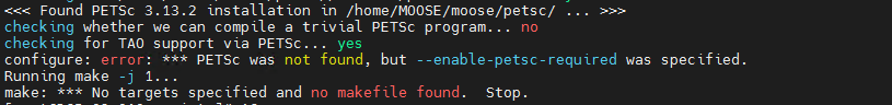 Something wrong about PETSc and libmesh(PETSc was not found) · idaholab moose · Discussion ...