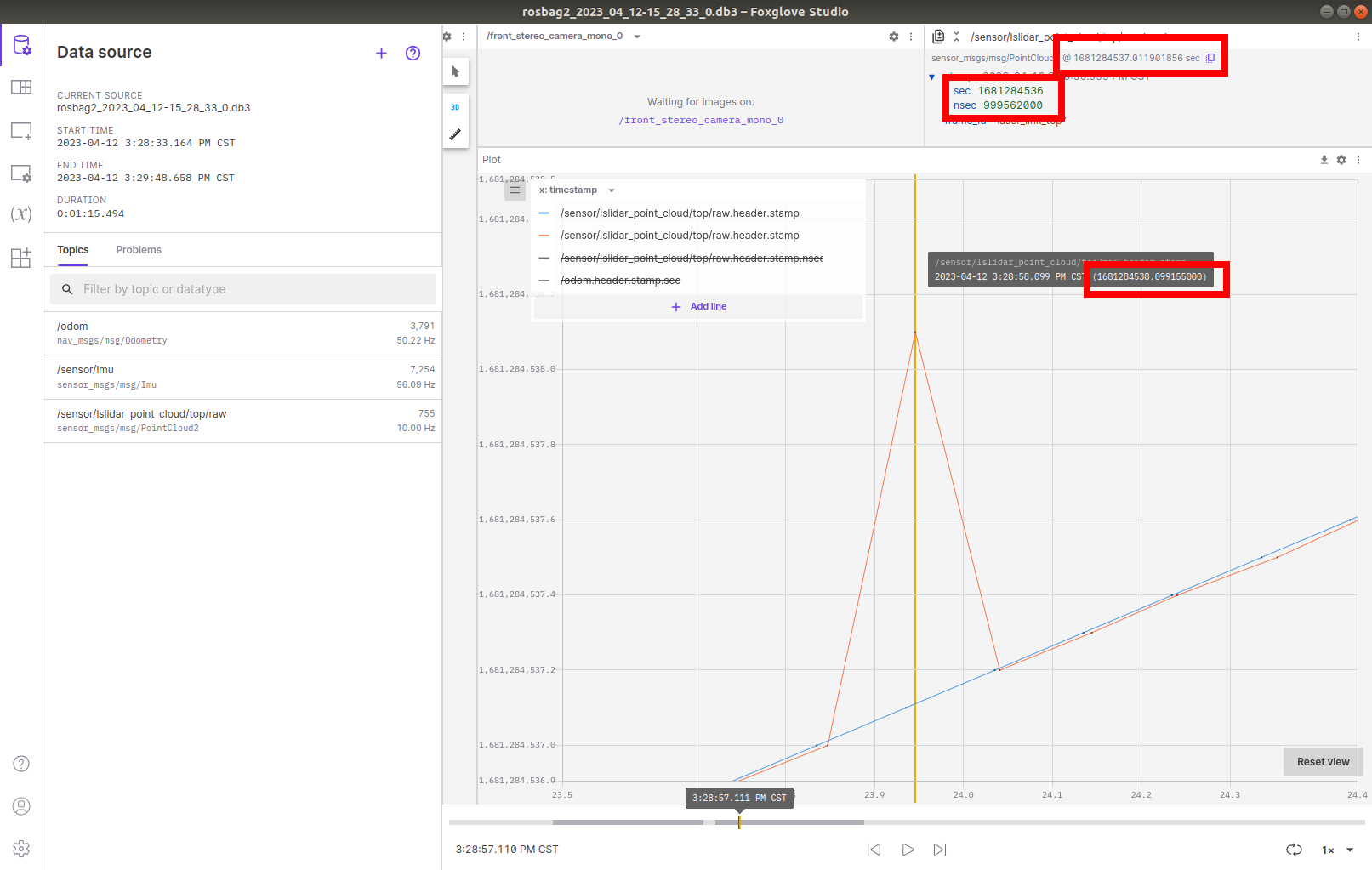 Foxgolve Studio Receive time vs header.stamp · Issue #694 · foxglove/community · GitHub