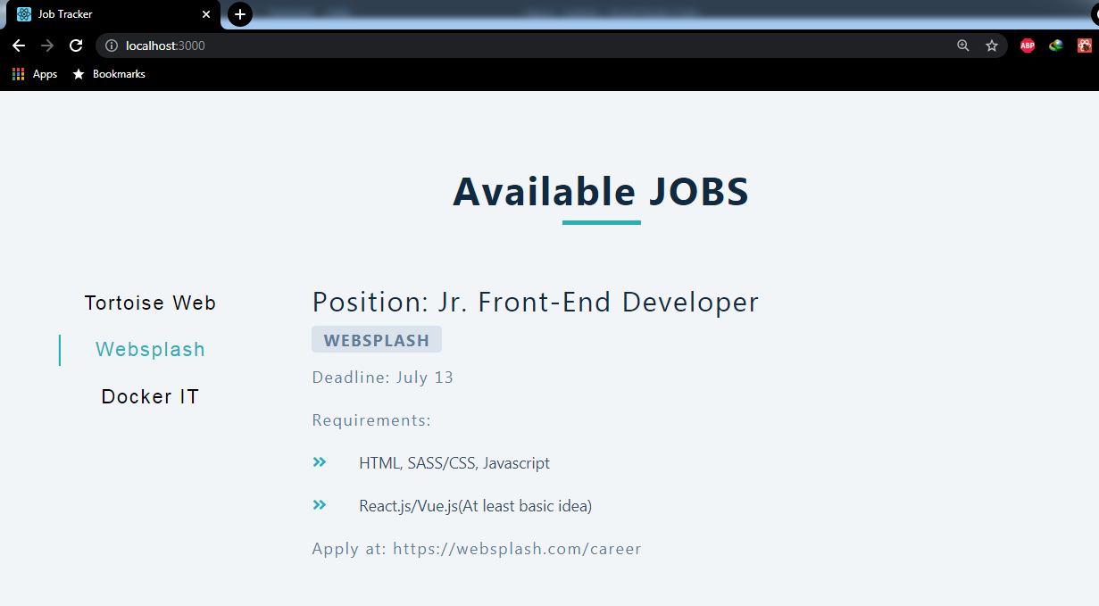 GitHub - FoysalBinSelim/JobInfo: A basic web module to showcase job ...
