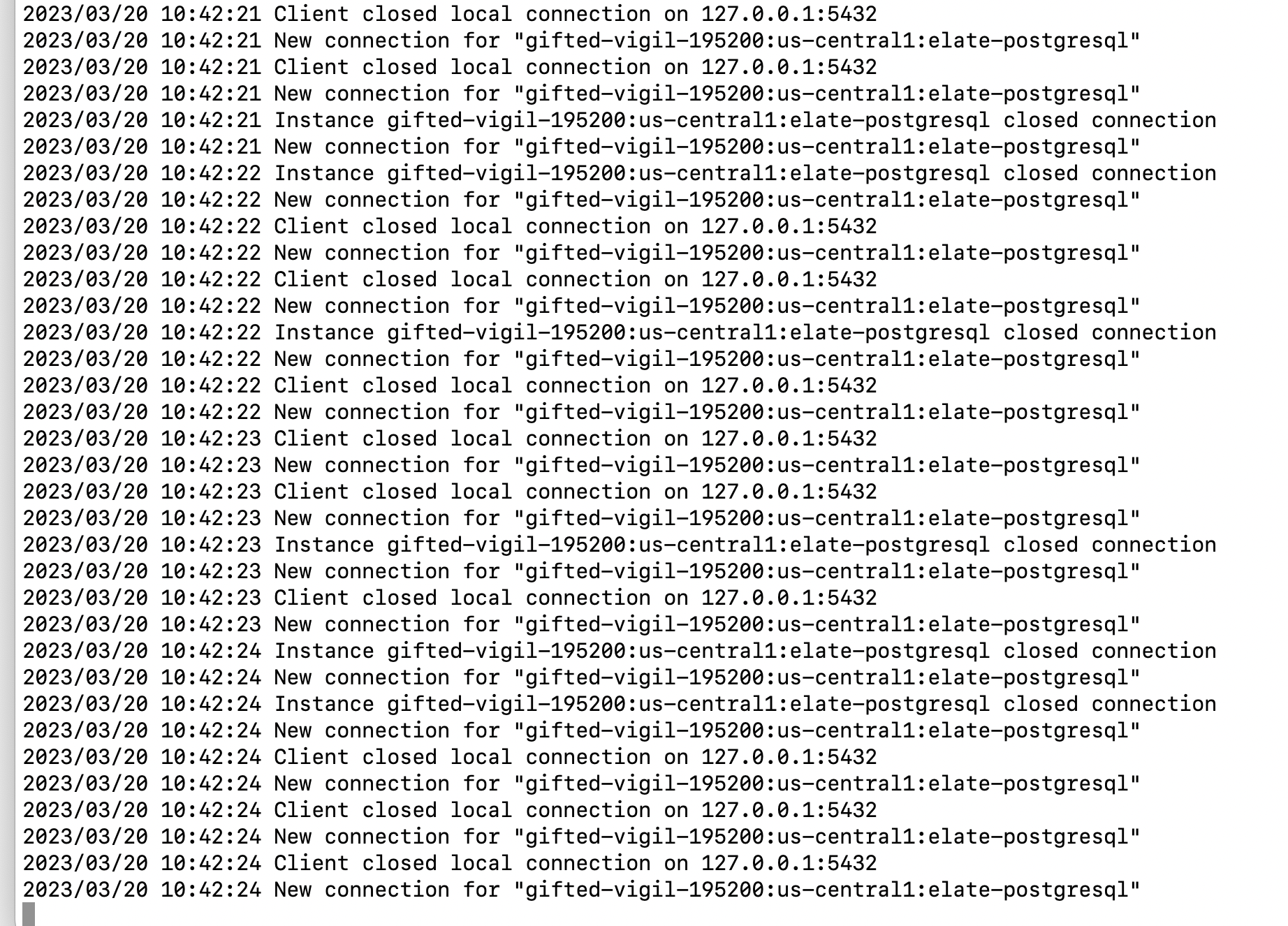 pgadmin4 continually opens and closes connections to database after sleep - wake cycle on mac os ...