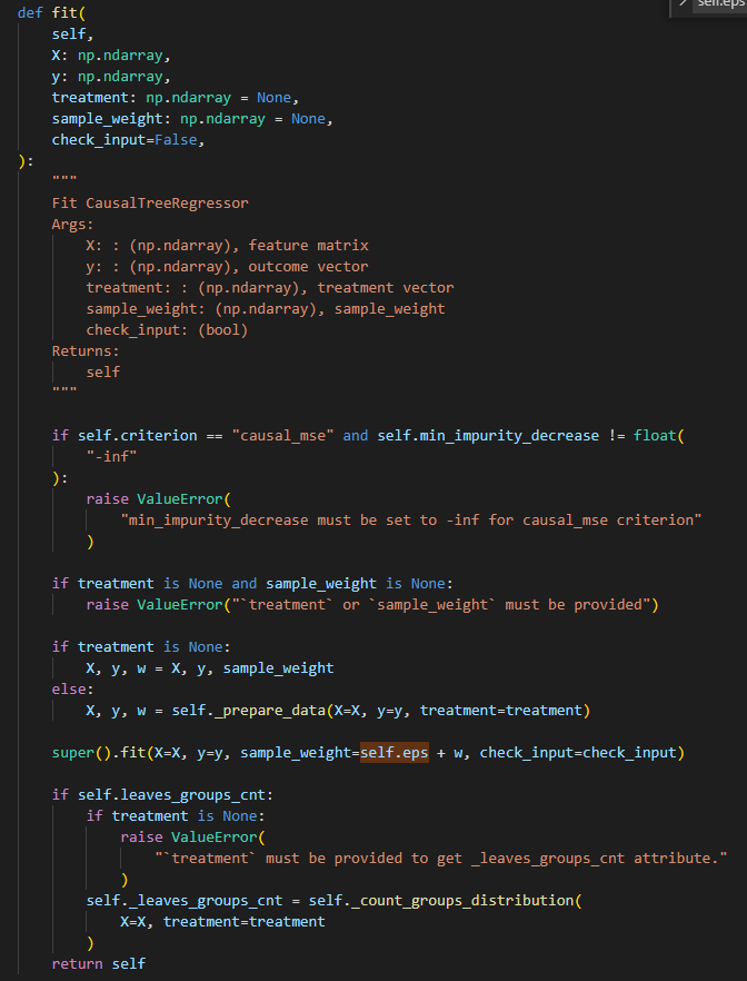 Question about the implementation of the CausalTreeRegressor · Issue #563 · uber/causalml · GitHub