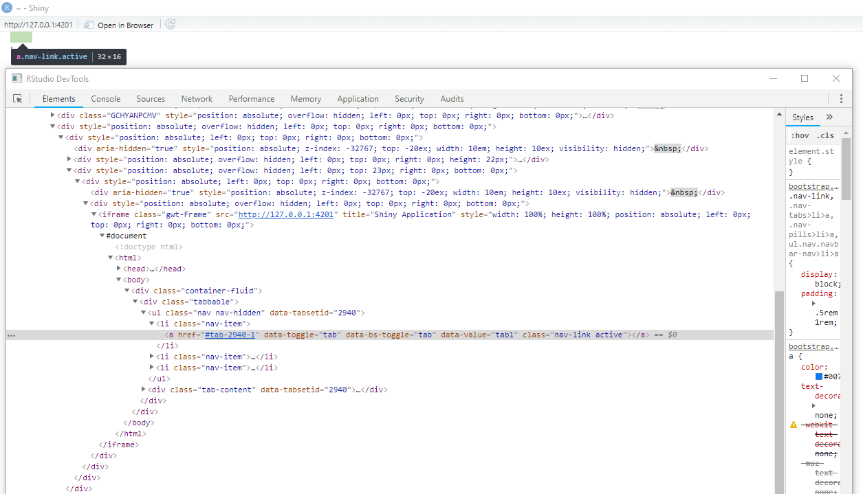 tabsetPanel(type = "hidden") broken/bug as of shiny 1.7 when used with bslib::bs_theme() · Issue ...
