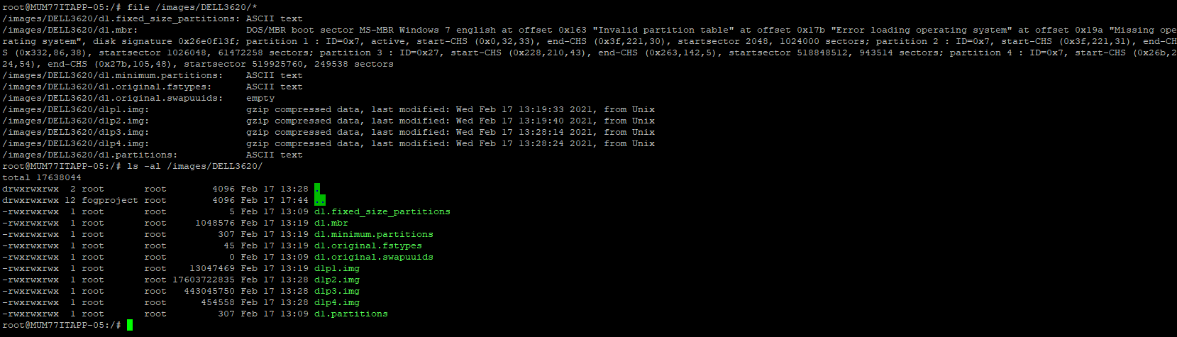 Unable to perform cloning in DELL 3620 system, able to upload / create ...