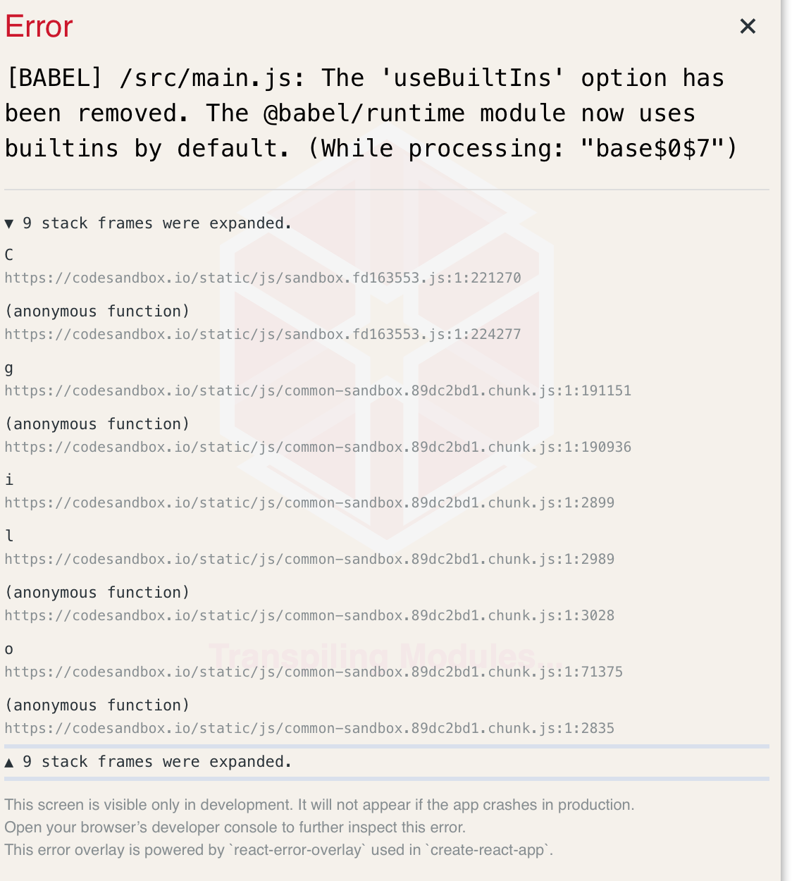 Babel error on Vue CLI 3 template · Issue #1179 · codesandbox/codesandbox-client · GitHub