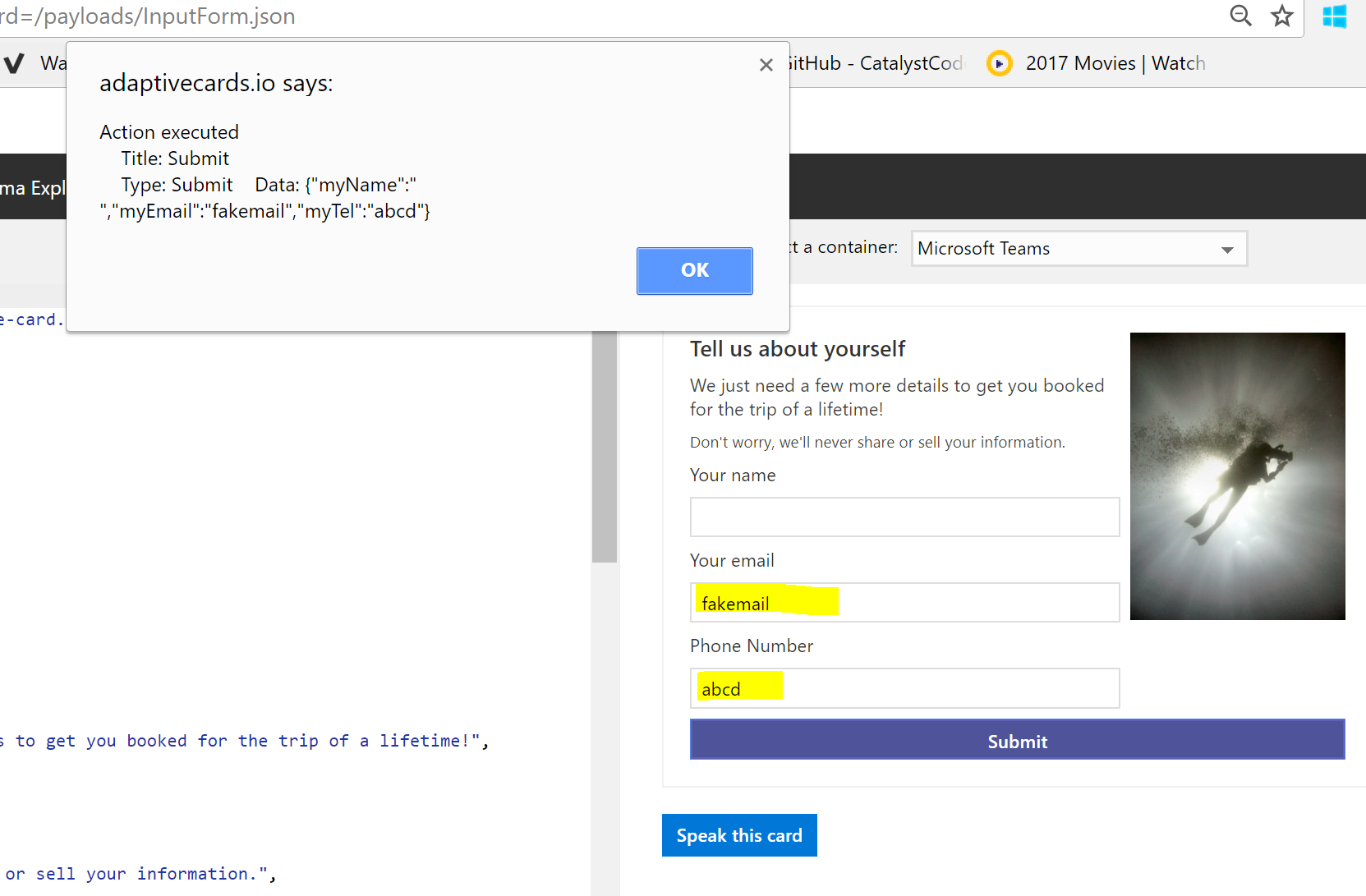 Input validation · Issue #1907 · microsoft/AdaptiveCards · GitHub