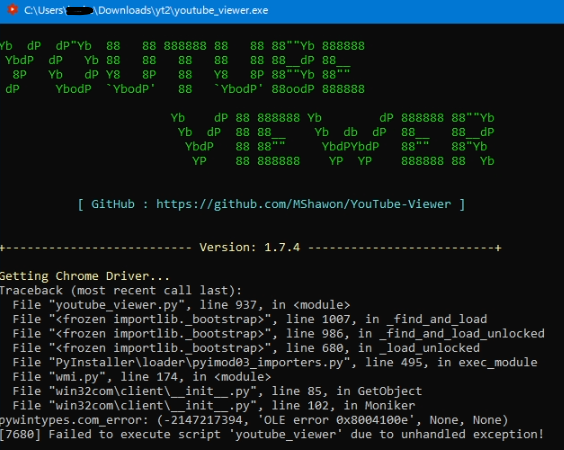 Multiple errors trying to launch exe, and manually through command line ...